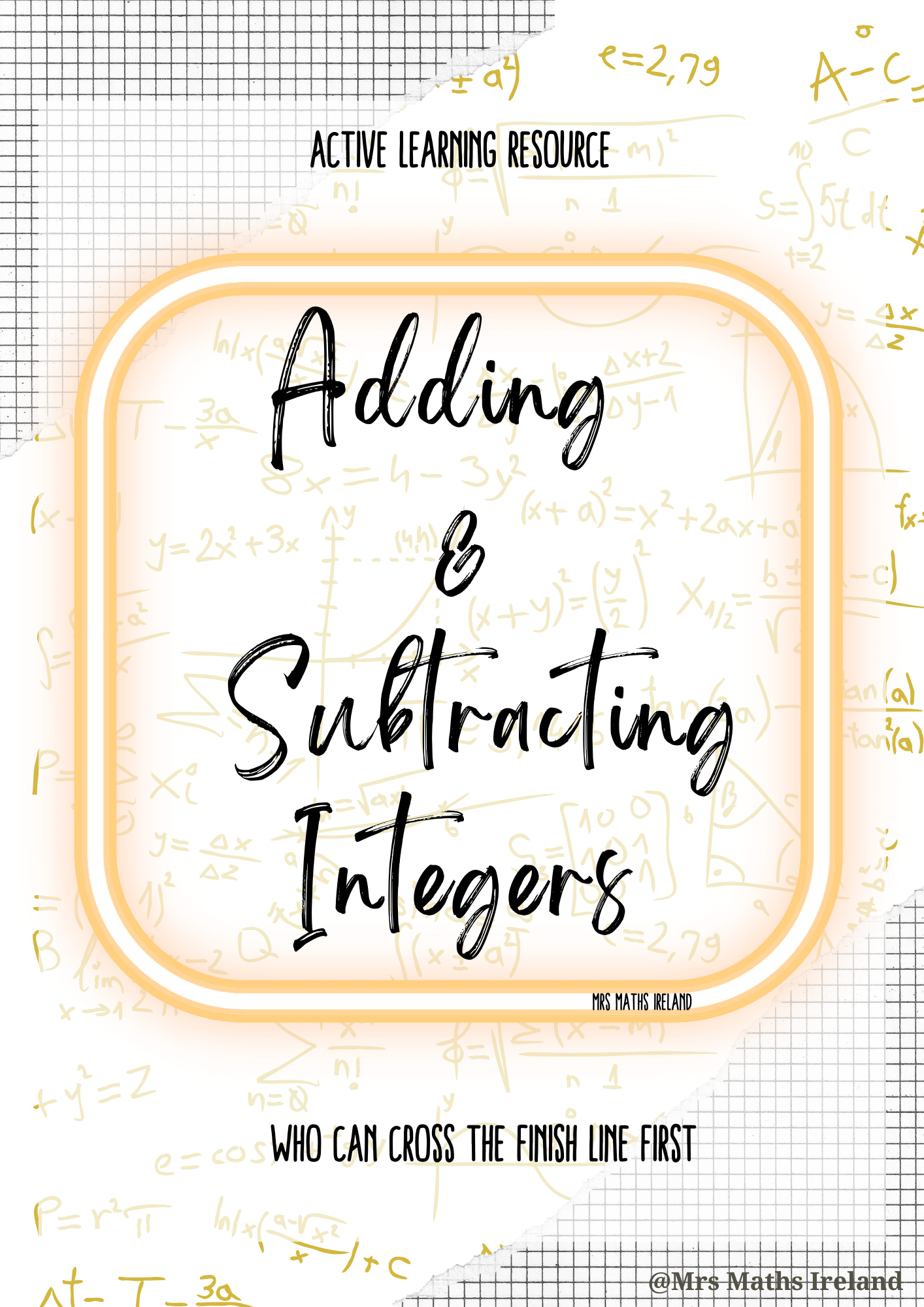 Adding & Subtracting Integers - Guide & Practice Qu's – Mrs Maths Ireland