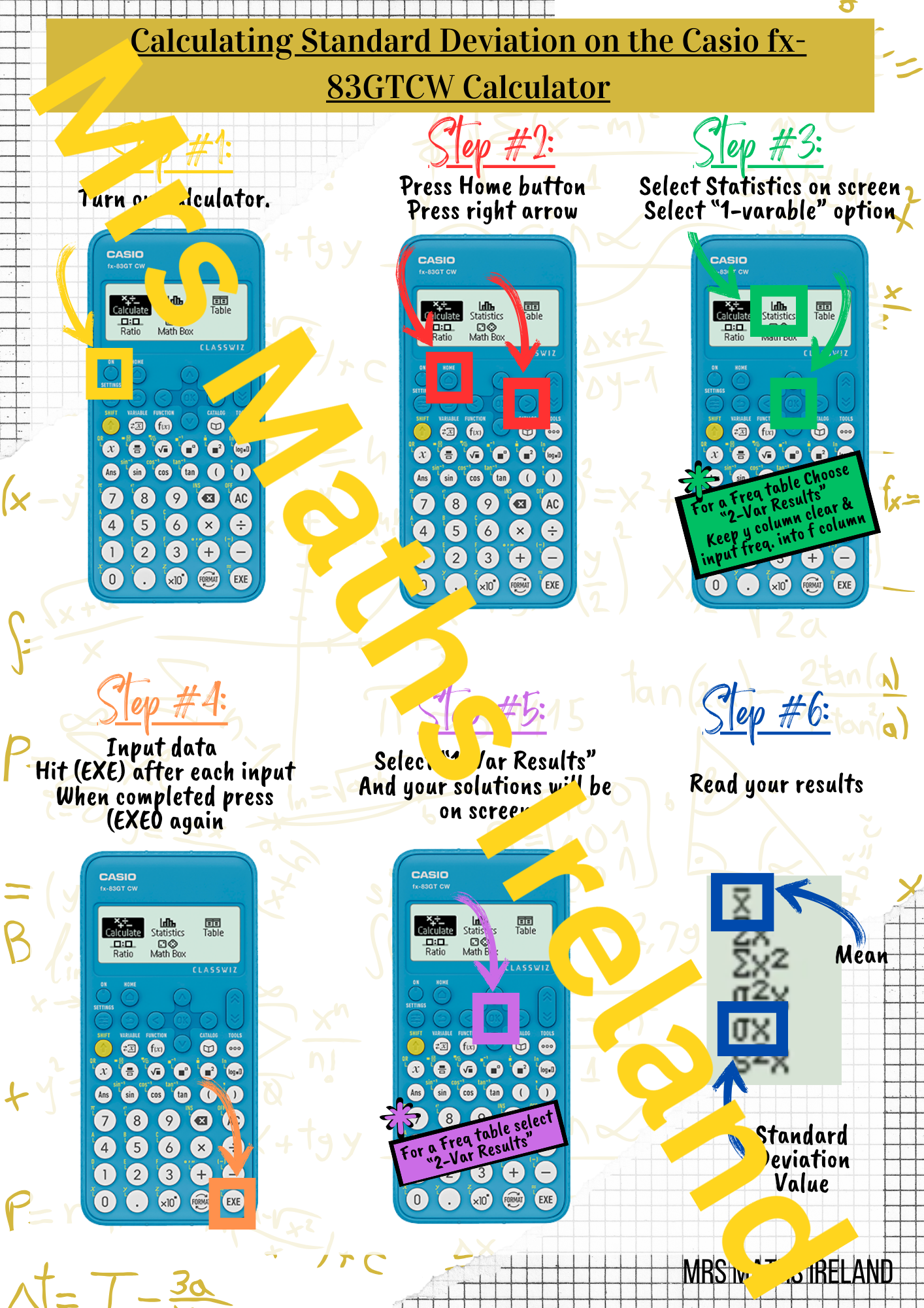 Calculating Standard Deviation on the Casio fx-83GTCW Calculator – Mrs ...
