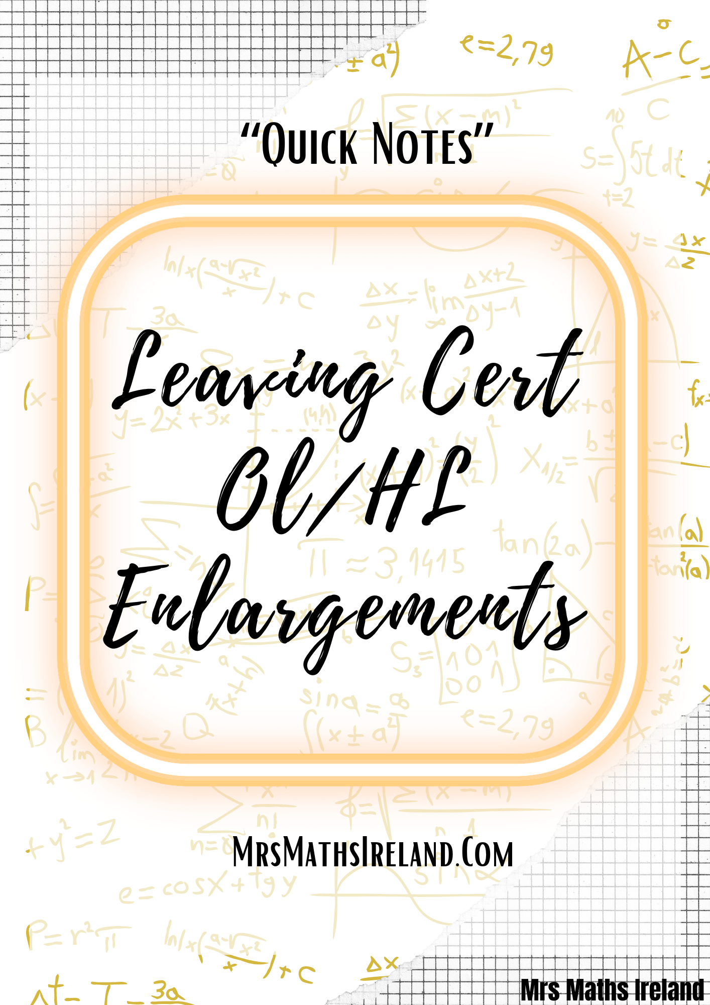 Enlargements - Geometry LCOL & LCHL - "Quick Notes" – Mrs Maths Ireland