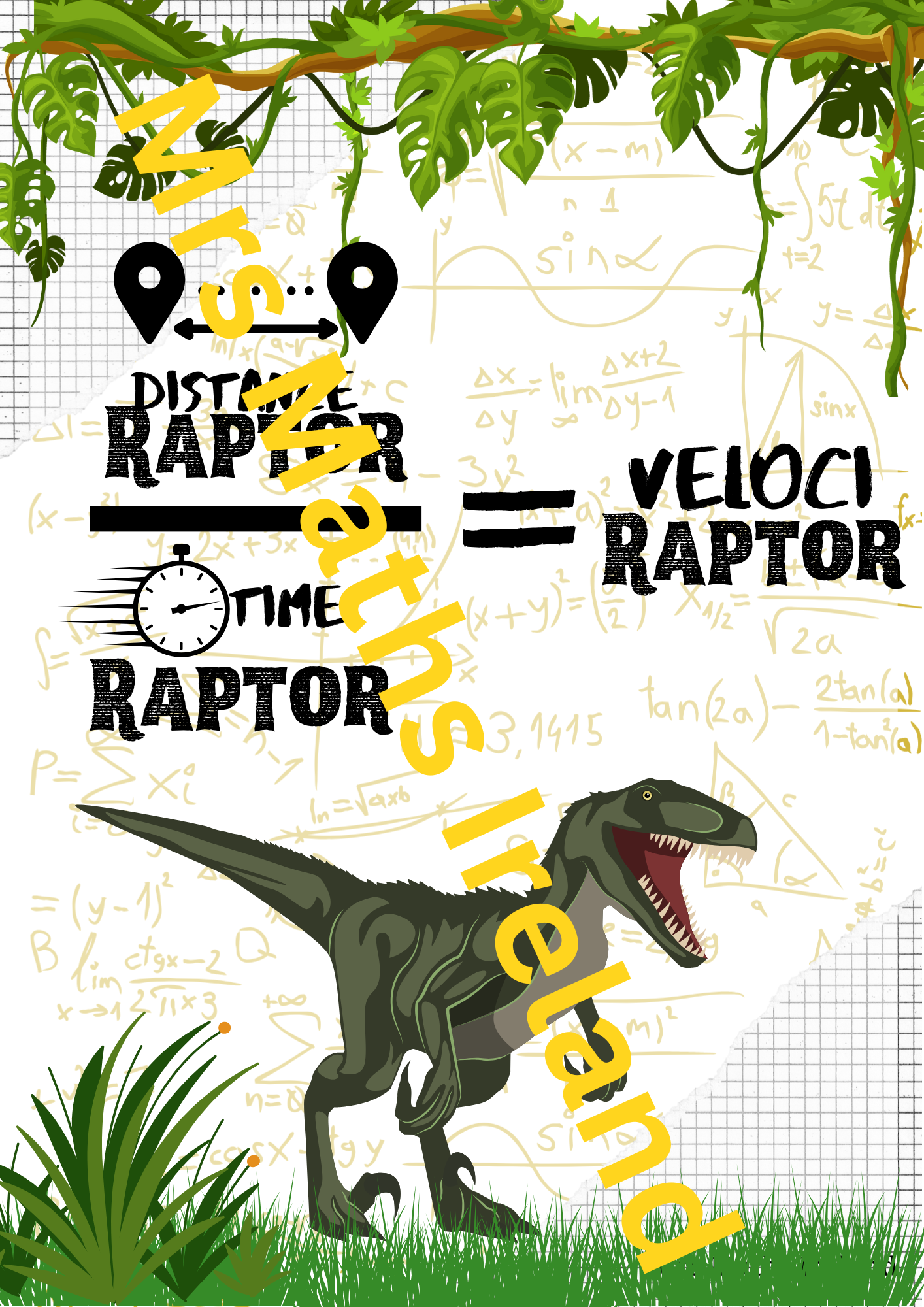 "Distance, Speed, Time " Maths Classroom Poster – Mrs Maths Ireland