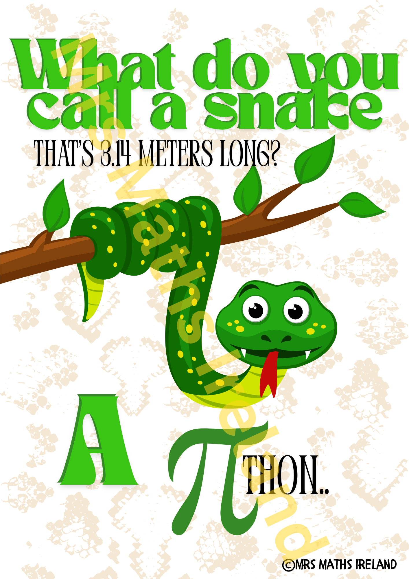Pi-Thon Poster - Maths Poster - Classroom Decor – Mrs Maths Ireland